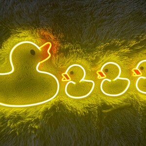 Duck Led Sign, Duck Neon Sign, Wall Decor, Flock of Ducks Led Light ...
