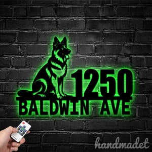 Personalized German Shepherd House Number, Shepherd Dog Home Number ...