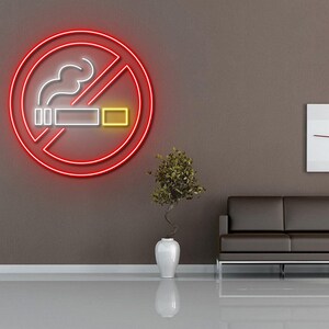 No Smoking Neon Sign, Smoking Led Sign, No Smoking Led Sign, Custom ...