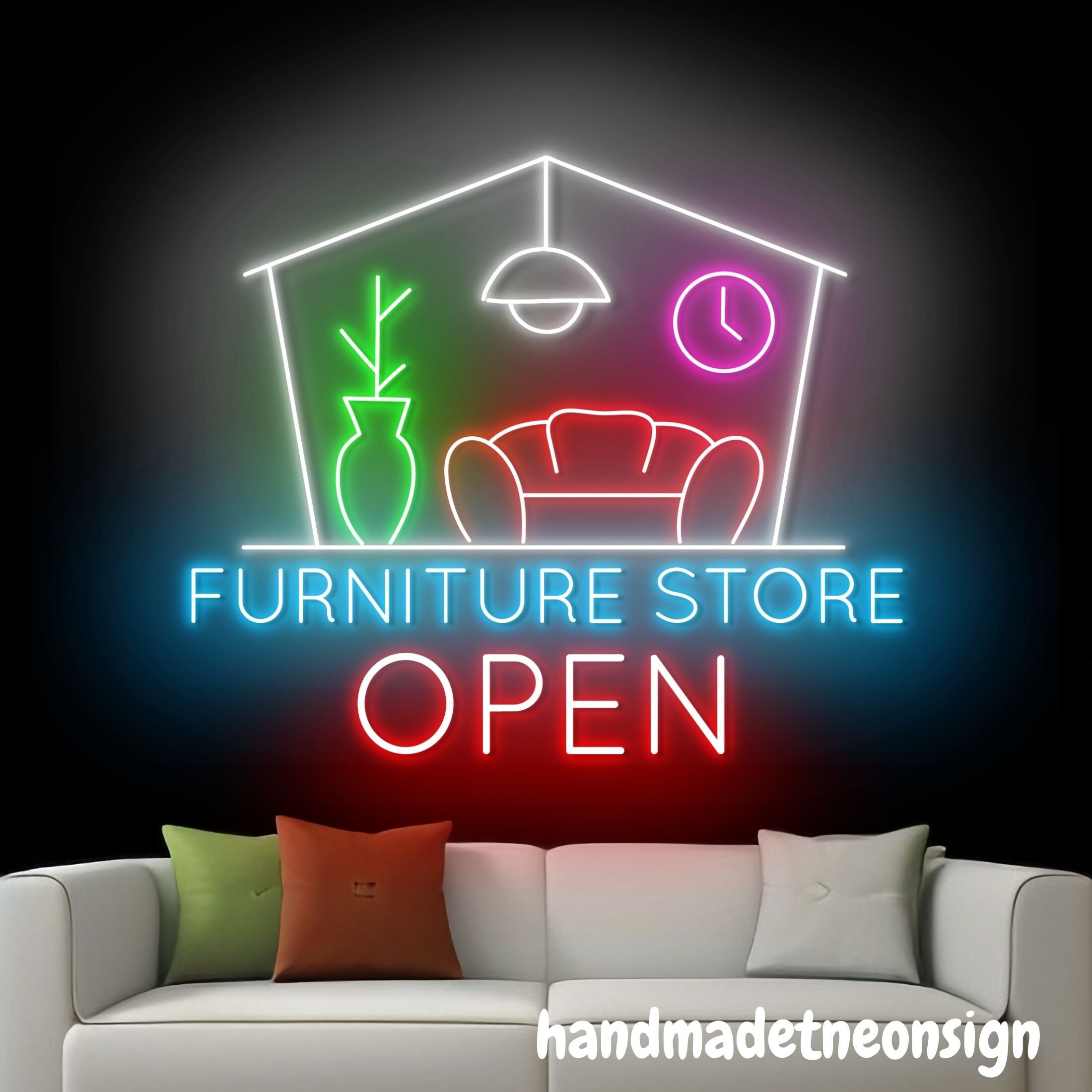 Furniture Store Open Neon Wall Sign, Furniture Decor Led Wall Sign ...