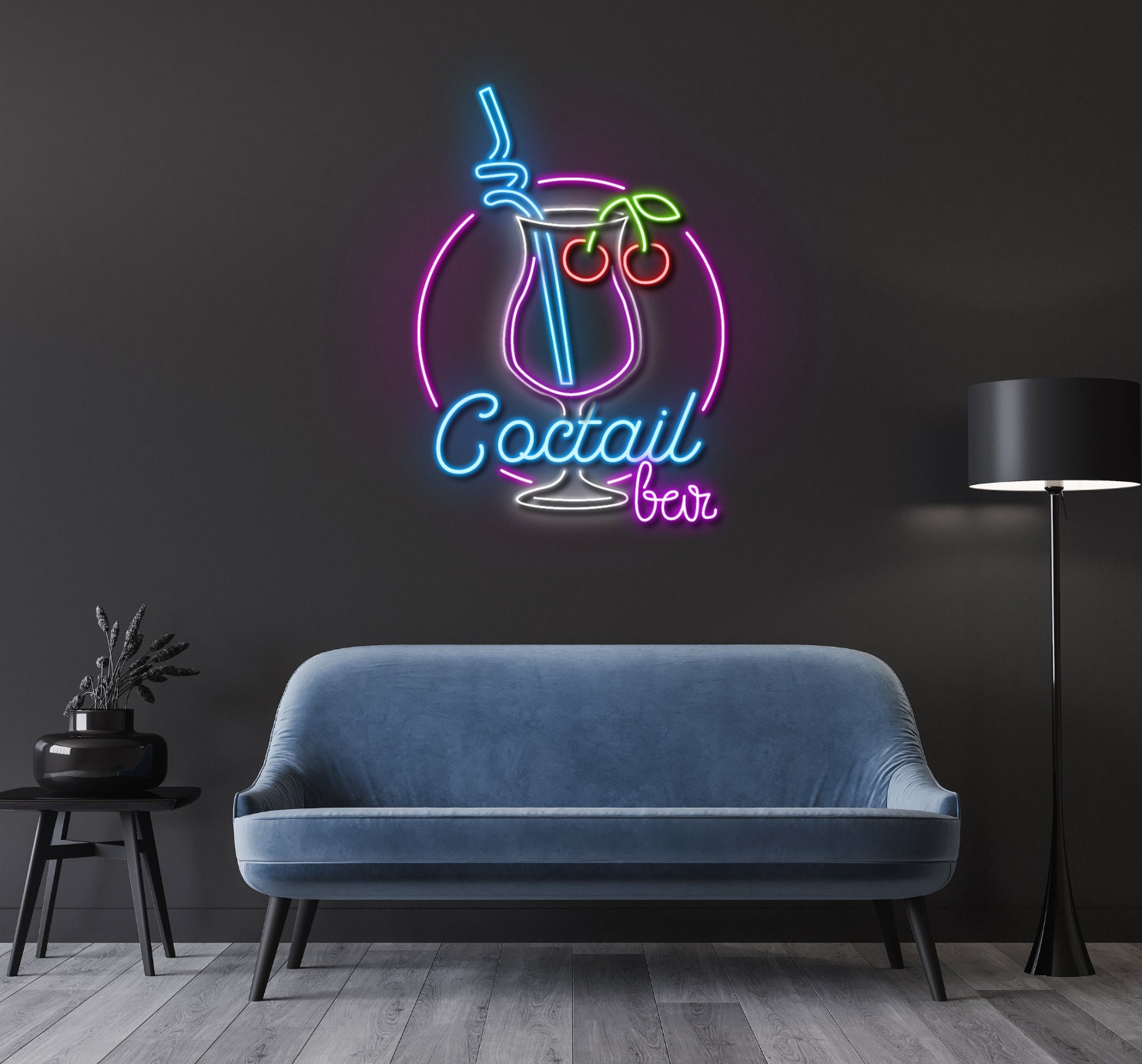 Cocktails Led Sign, Cocktails Neon Sign, Wall Decor, Neon Sign, Custom ...