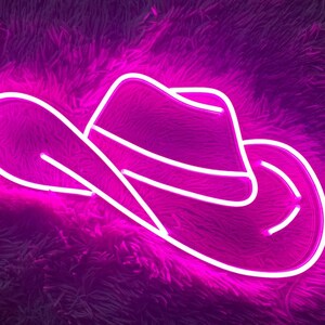 Cowboy Hat Led Sign, Cowboy Hat Neon Sign, Wall Decor, Hat Neon Sign ...