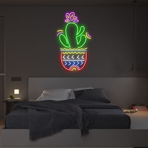 Cactus Neon Sign, Cactus Led Signs, Cactus Wall Led Lights, Cactus ...