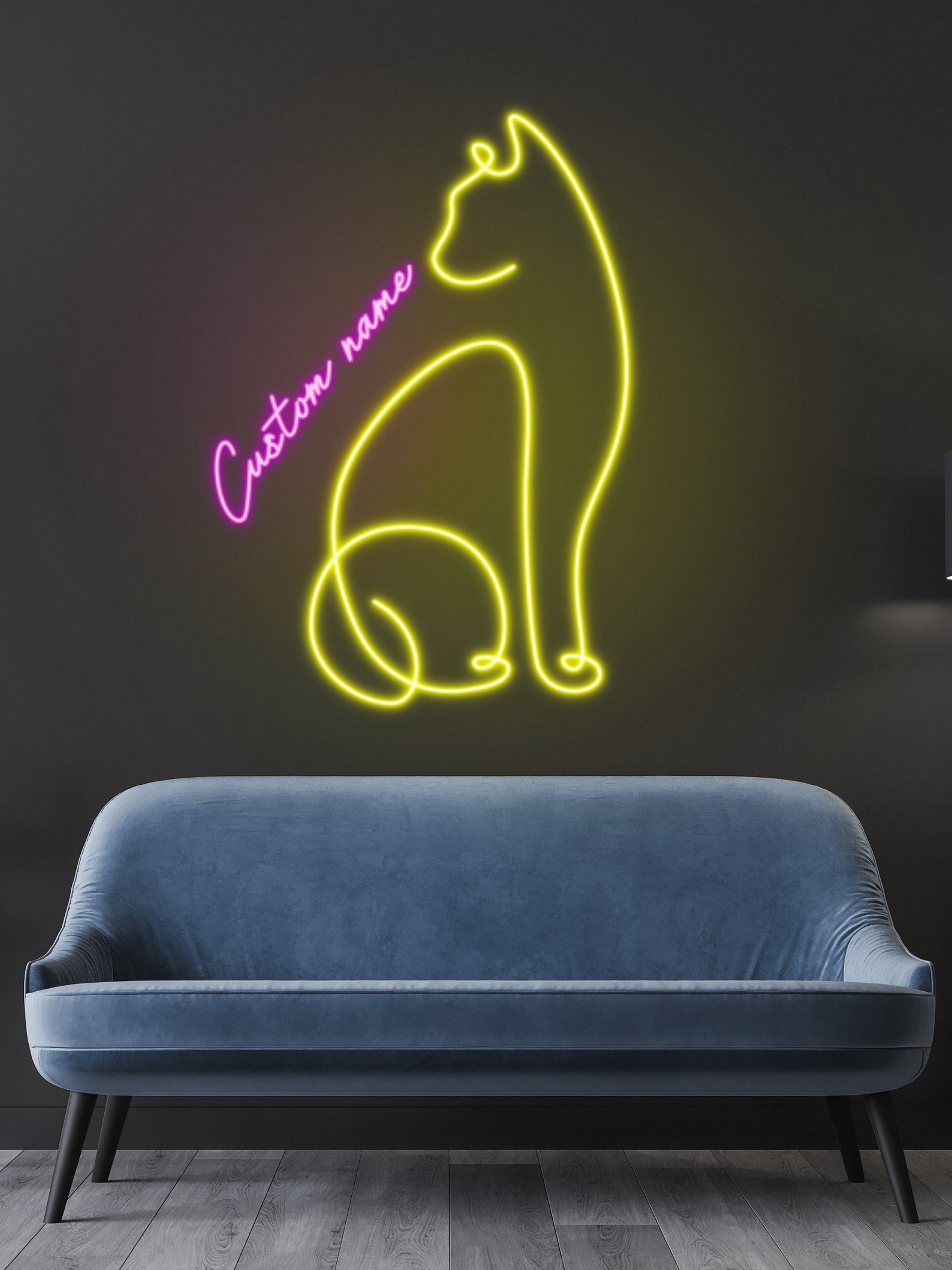 Custom Cat Name Neon Sign, Cat Neon Sign, Custom Kitten Pet Neon Sign ...