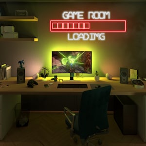 Game Room Decor Led Sign, Game Room Led Sign, Wall Decor, Gameroom Neon ...