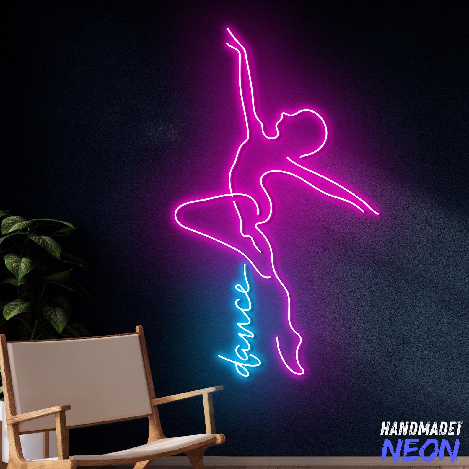 Dance Neon Sign for Dance Studio Wall Decor, Dancer Neon Light, Custom ...