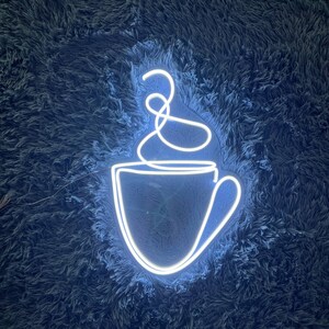 Coffee Cup Neon Sign, Cup of Coffee Led Sign, Wall Decor, Coffee Cup ...