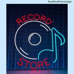 Record Store Neon Sign, Record Store LED Sign, Record Store Neon LED ...