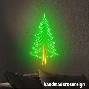 Pine Tree Neon Sign, Pine Tree Led Sign, Christmas Tree Neon Light ...