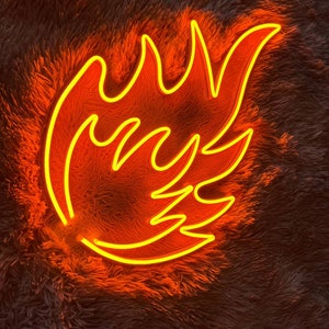 Fire Led Sign, Fire Led Sign, Wall Decor, Bar Neon Sign, Custom Neon ...