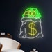 Money Bag Led Sign, Dollar Bag Neon Sign, Money Neon Light, Dollars Led ...