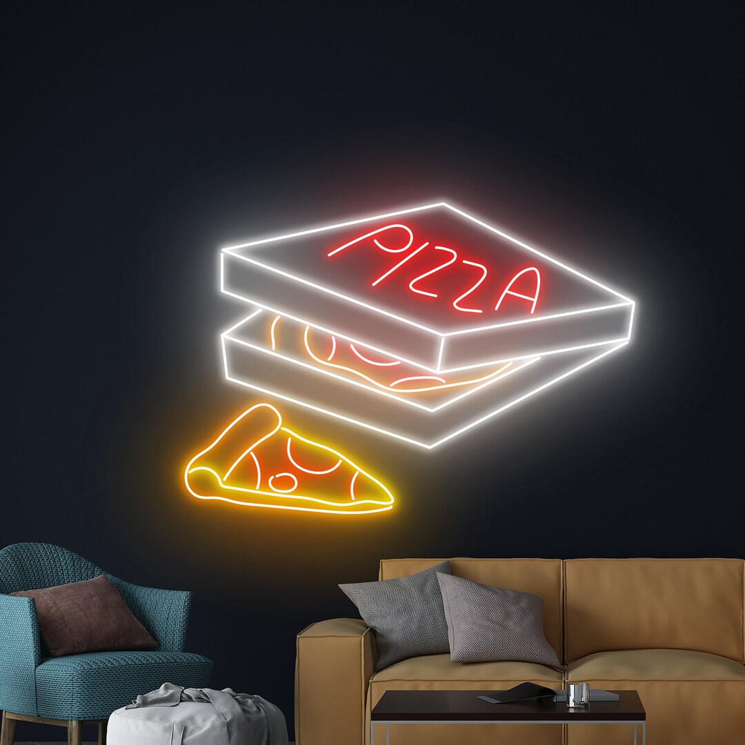 Pizza Box Neon Sign, Pizza Neon Light, Pizza Led Light, Fast Food Led ...