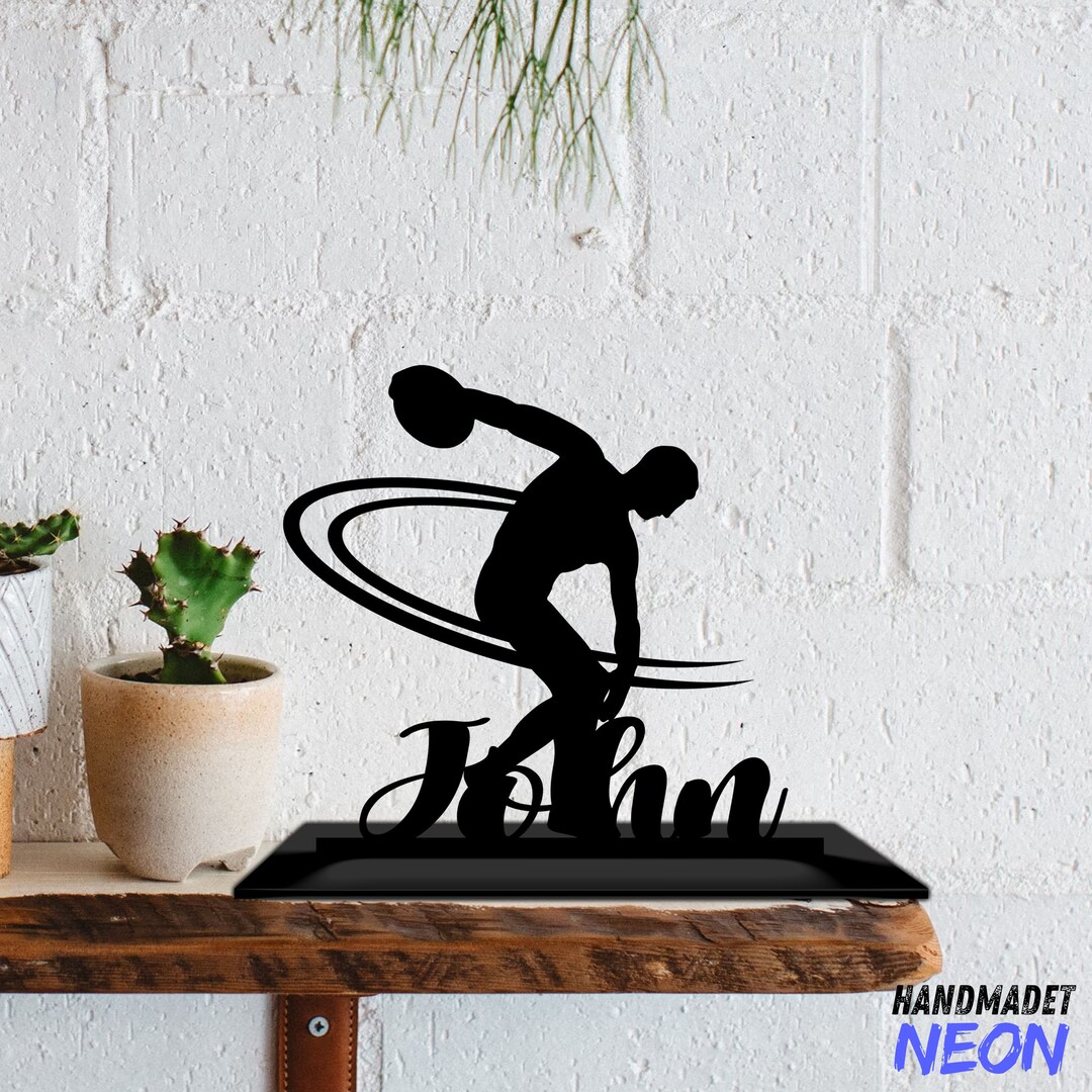 Custom Discus Thrower Table Decor Discus Thrower Player Metal Shelf ...