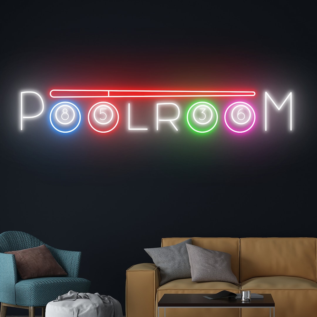 Pool Hall Neon Sign, Pool Hall Led Sign, Billiards Led Sign, Custom ...