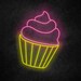 Cupcake Neon Sign Cupcake Led Sign Led Light Custom Neon - Etsy