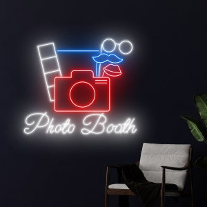 Photo Booth Neon Sign, Photo Studio Neon Light, Camera LED Light ...