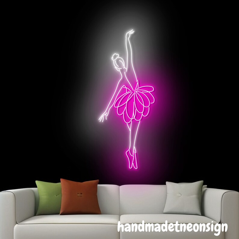 Ballerina Neon Sign, Ballet Led Sign, Ballet Dancer Neon Light, Dancing ...