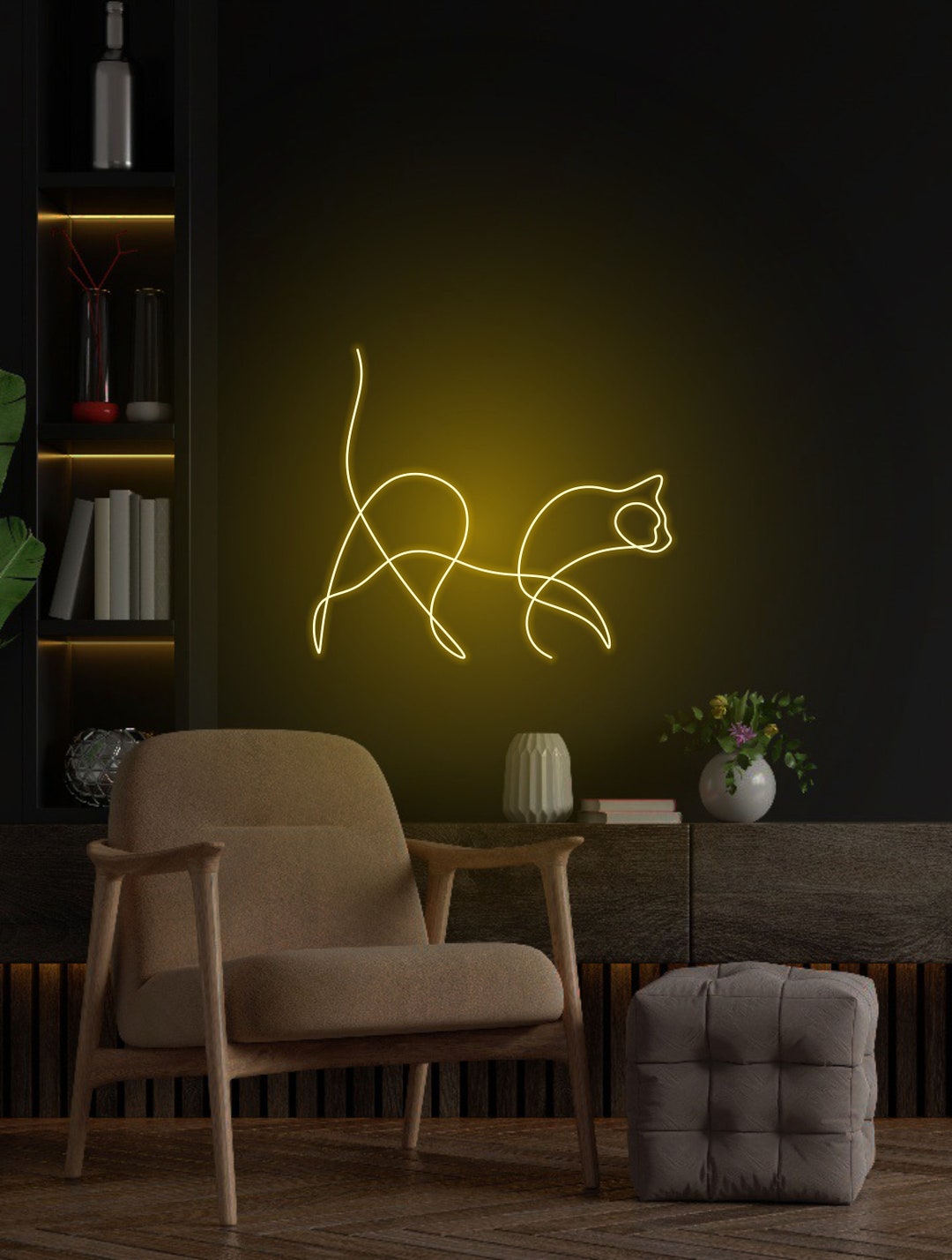 Cat Neon Signs Cute Cat Led Signs Pet Lover Gifts Neon - Etsy