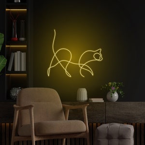 Cat Neon Signs Cute Cat Led Signs Pet Lover Gifts Neon - Etsy