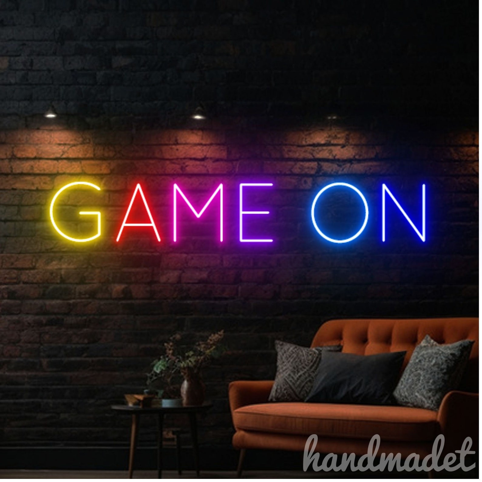 Game on Neon Wall Sign, Gamer Led Wall Sign, Player Neon Wall Light ...