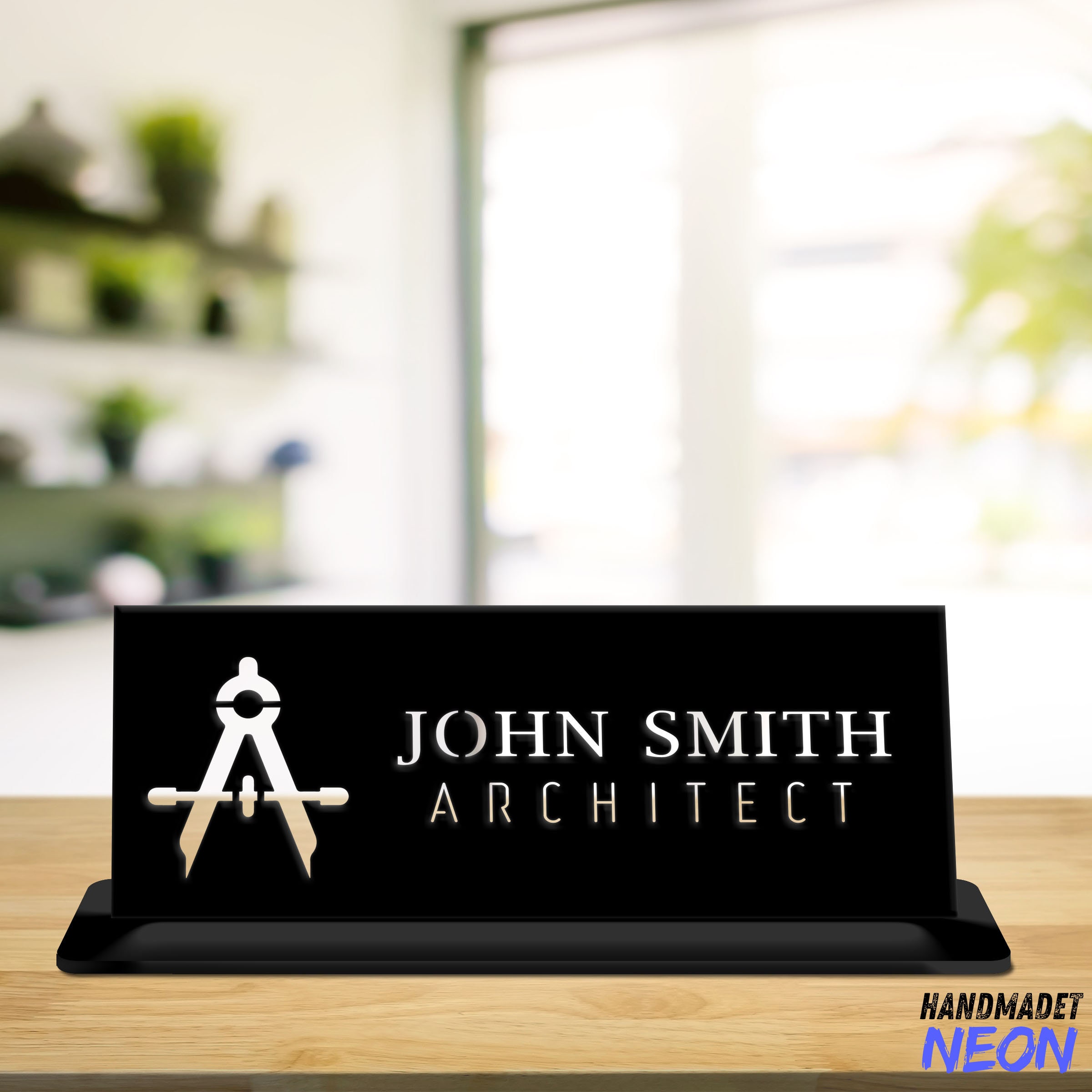 Custom Architect Metal Name Plate, Architect Name Plate Table Decor ...