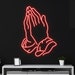 Custom Prayer Hands Neon Light, Praying Hand Led Light, Prayer Request ...