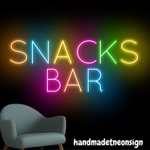 Snack Bar Neon Sign, Snack Led Sign, Snack Neon Light, Snack Led Light ...