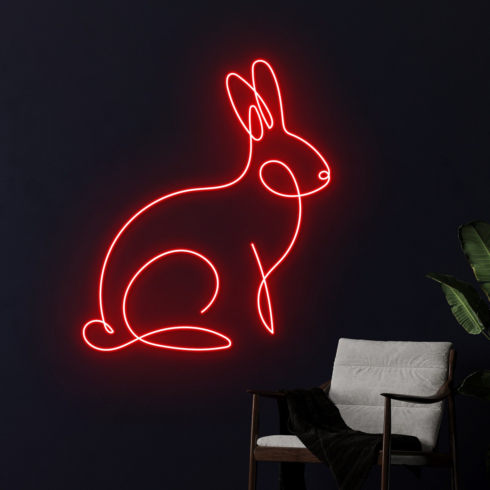 Rabbit Neon Sign, Bunny Neon Light, Easter Rabbit Led Light, Easter ...