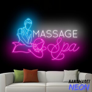 Massage Spa Neon Sign, Acupressure Massage Open Led Sign, Massage Body ...