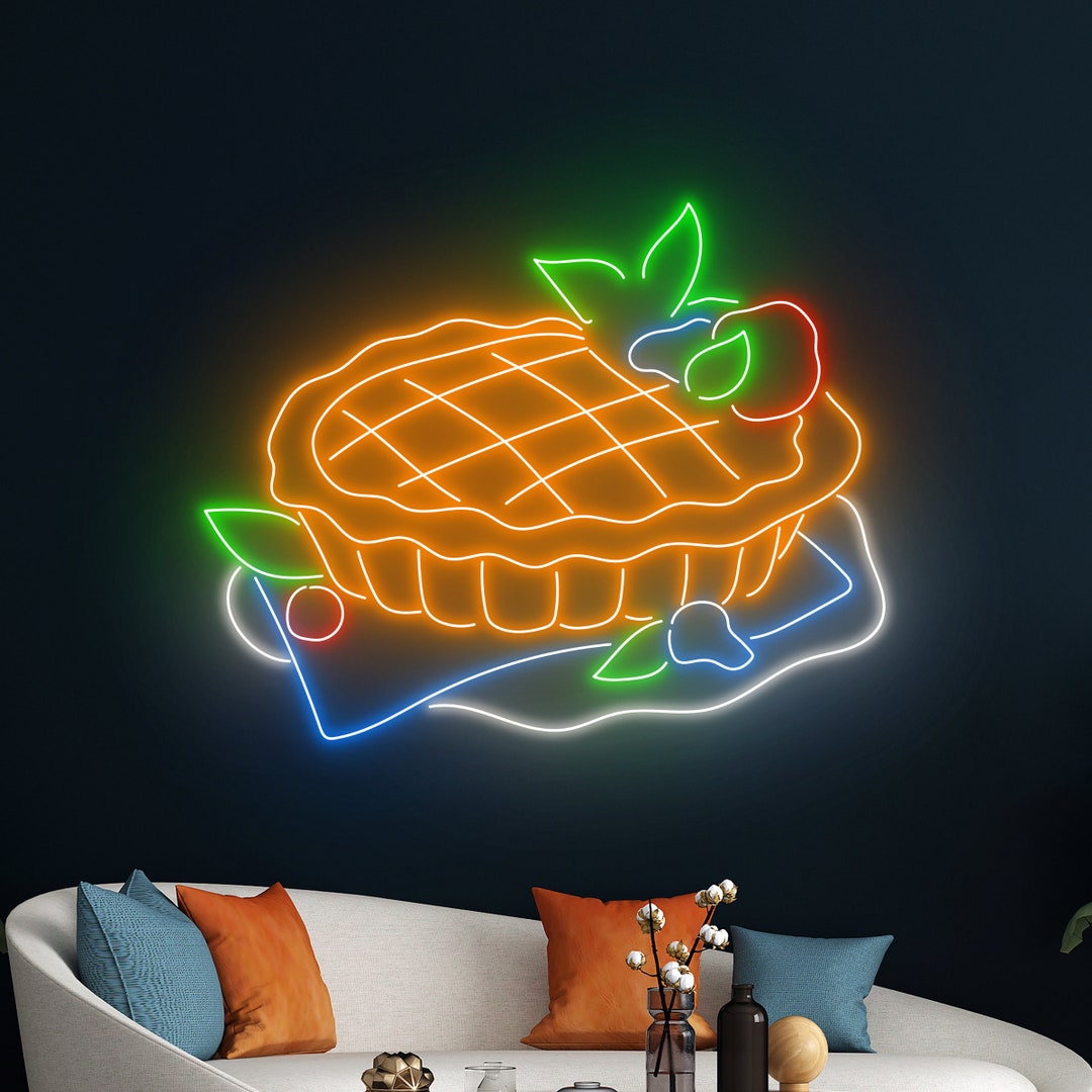 Pie Neon Sign, Pies Neon Light, Pie Cake Led Light, Bakery Led Sign ...