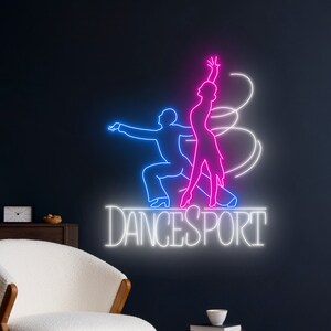 Dance Sport Neon Sign, Custom Dancer Led Sign, Dancesport Dancer Light ...