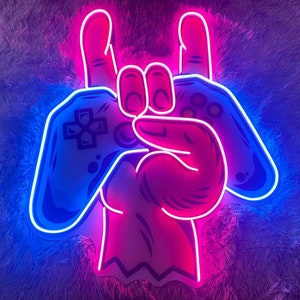 Controller Neon Sign, Controller Led Sign, Skull Led Sign, Custom Neon ...