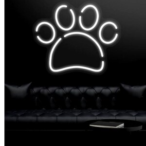 Dog Paw Neon Sign, Paw Led Sign, Animal Neon Sign, Pet Neon Sign ...