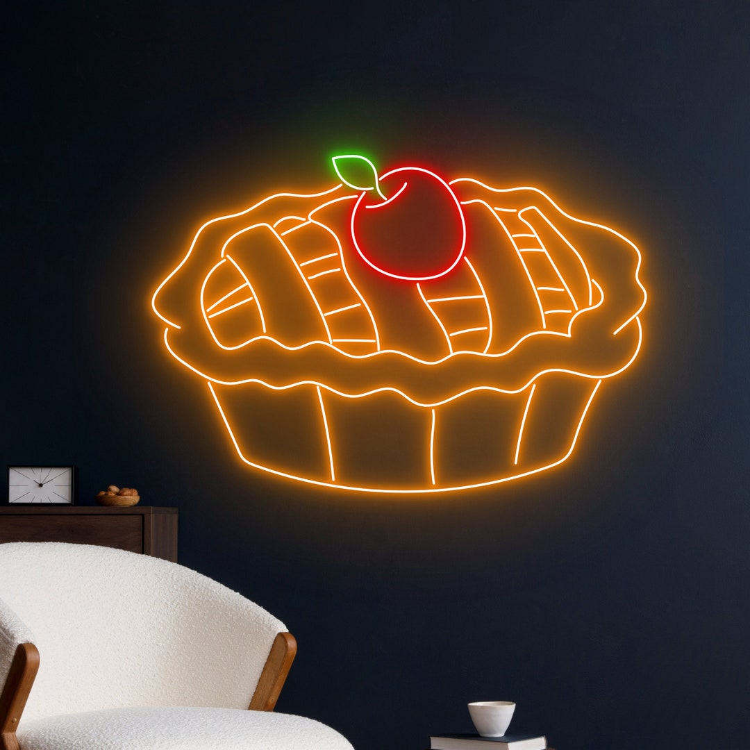 Pie Neon Sign, Apple Pie Neon Light, Pie Cake Led Light, Bakery Led ...