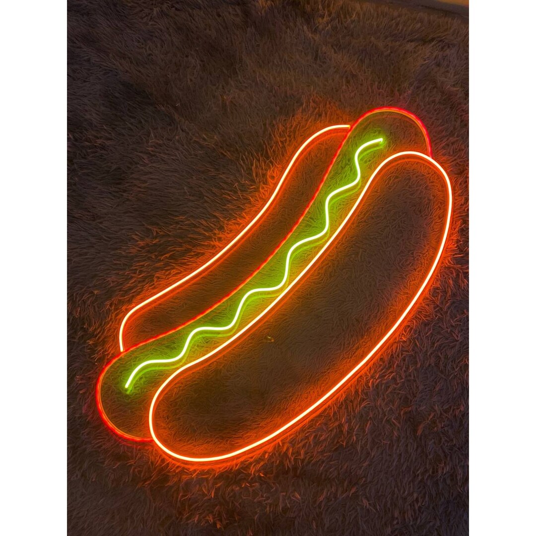 Hotdog Neon Light, Hotdog Neon Sign, Hot Dog Led Light, Hot Dog Led ...