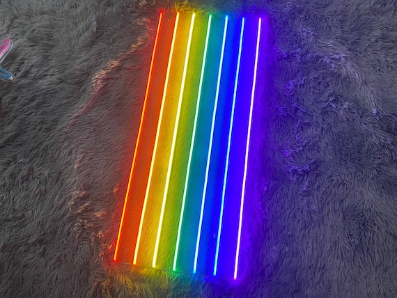 Rainbow Led Sign Rainbow Neon Sign Wall Decor Rainbow Neon - Etsy