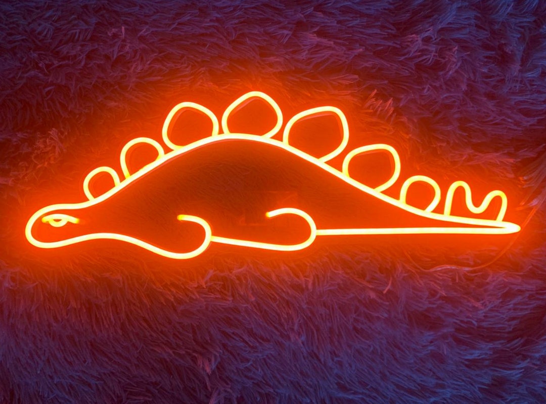 Cute Dinosaur Led Sign, Cute Dinosaur Neon Sign, Wall Decor, Game Room ...