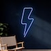 Lighting Bolt Neon Sign, Light Bolt LED Light, Thunder Led Sign ...