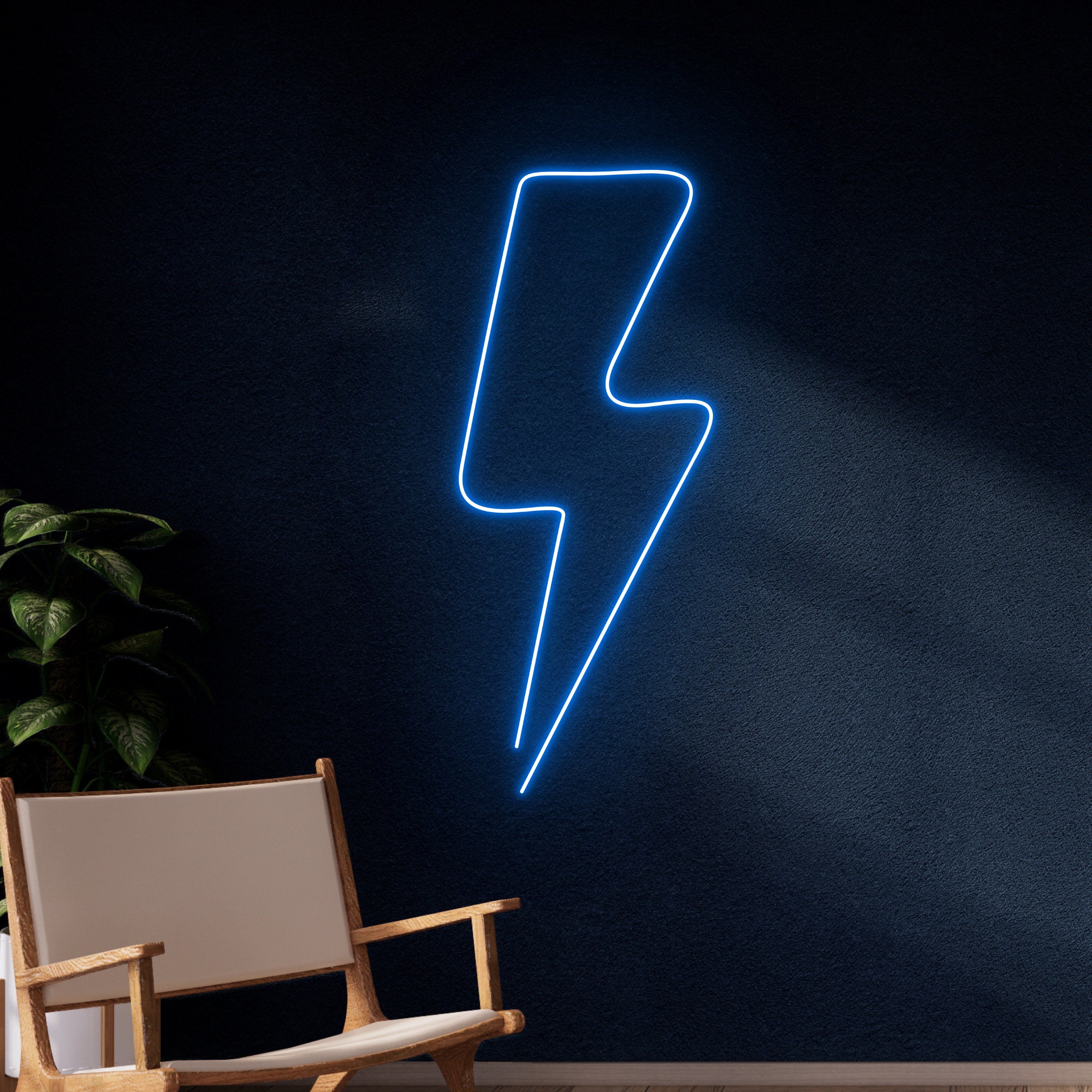 Lighting Bolt Neon Sign, Light Bolt LED Light, Thunder Led Sign ...