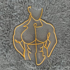 Man Muscle Neon Sign, Muscle Led Sign, Gym Led Sign, Custom Neon Sign ...