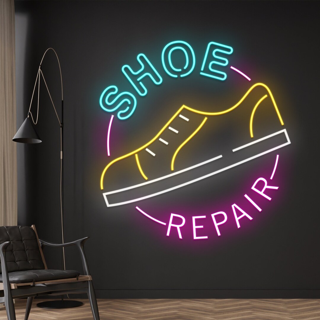 Custom Shoe Repair Neon Sign, Shoes Store Neon Lights, Sport Shoes LED ...