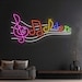 Custom Music Notes on Stave Led Sign, Music Embroidery Neon Light ...