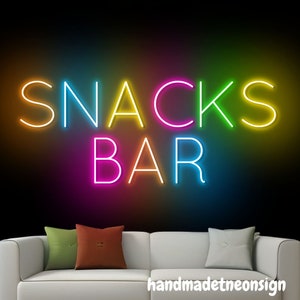 Snack Bar Neon Sign, Snack Led Sign, Snack Neon Light, Snack Led Light ...