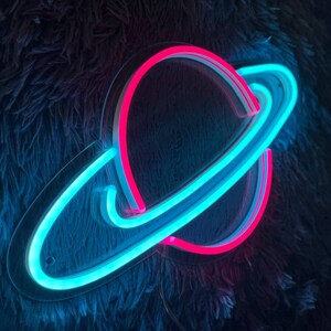 New Planet Neon Sign, Planet Led Sign, Logo Neon Sign, Wall Decor ...