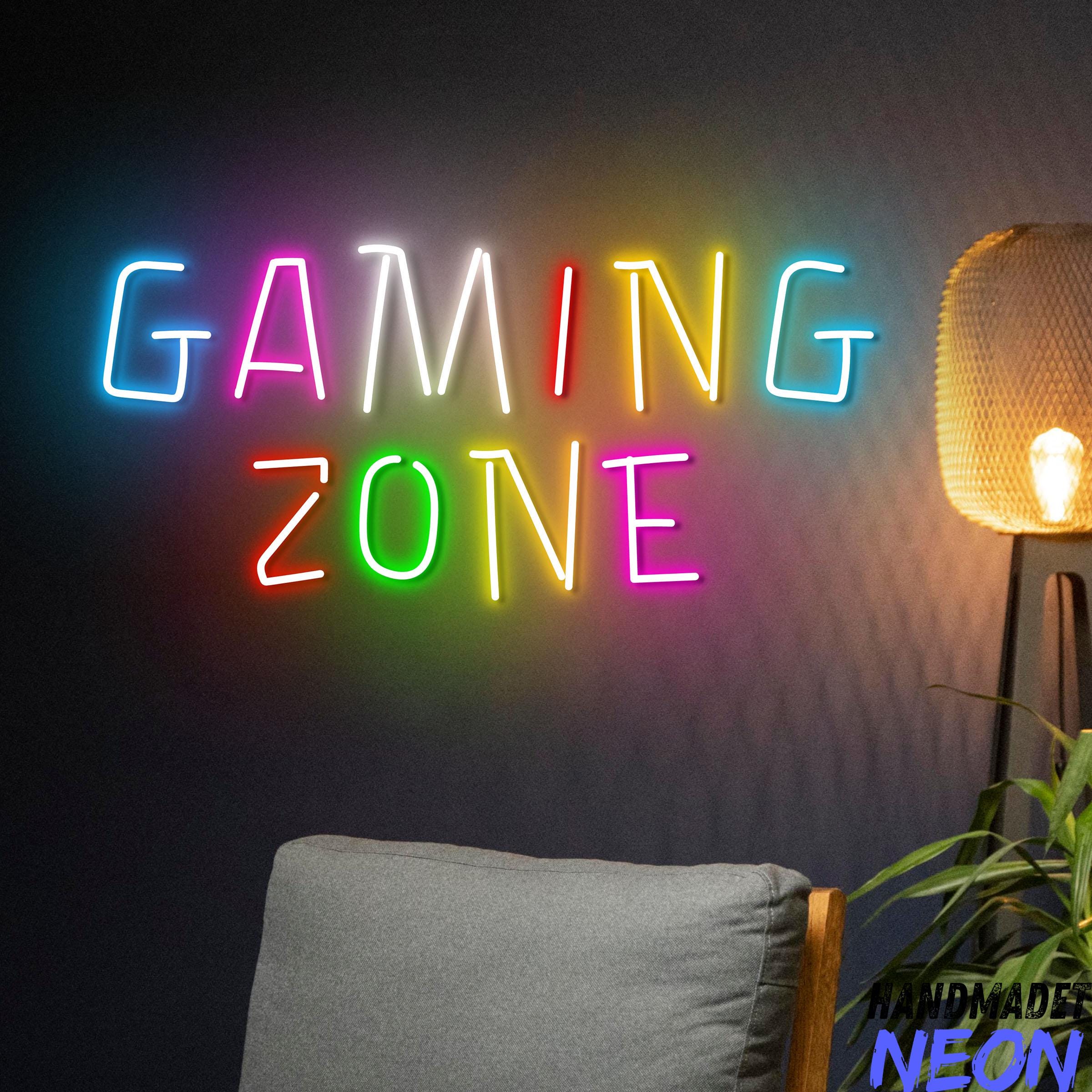 Gaming Zone Neon Sign, Game Led Neon Light, Custom Neon Sign, Gamer ...