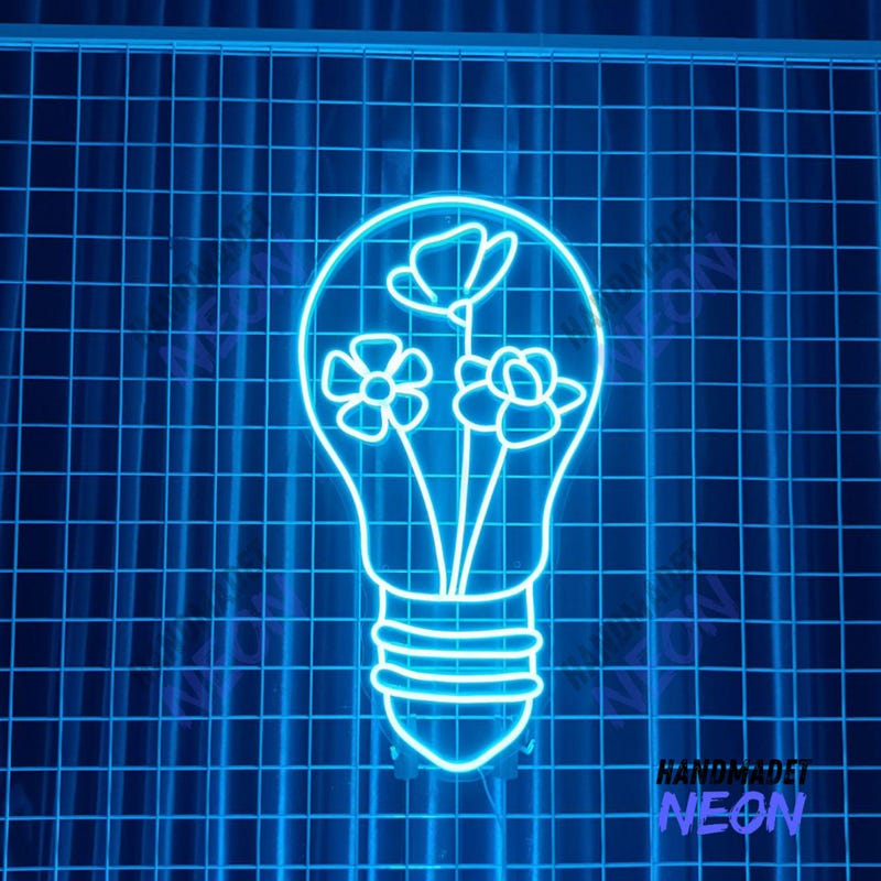 Neon Bulb - Etsy