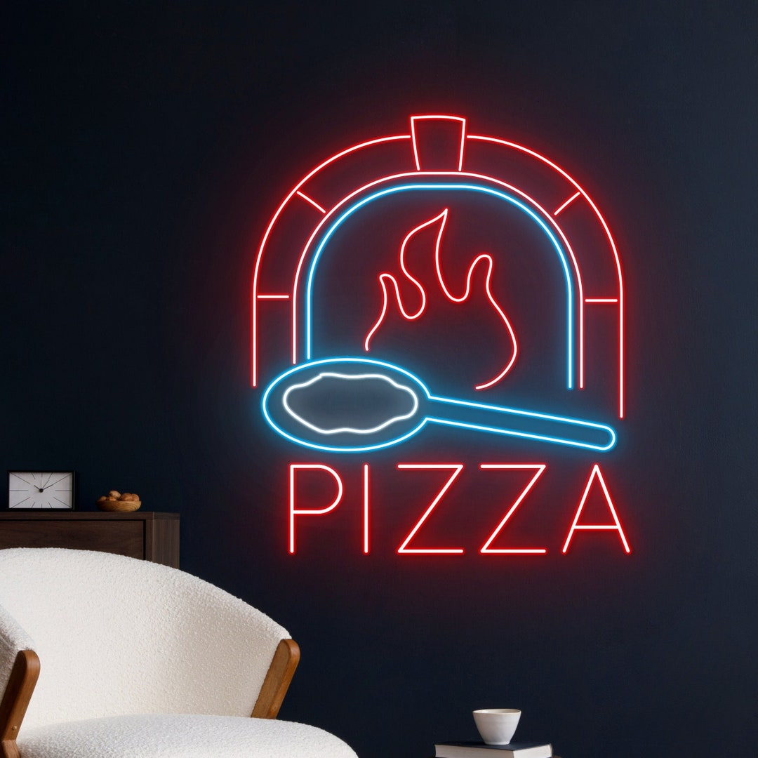 Pizza Neon Sign, Pizza Oven Neon Light, Pizza Led Light, Pizza Slice ...