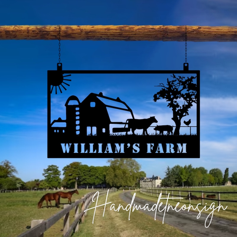 Custom Farm Sign - Etsy