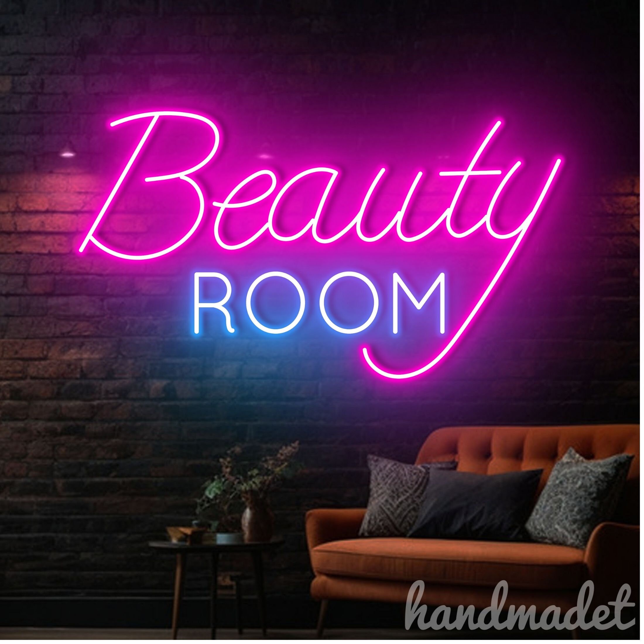 Beauty Room Neon Wall Sign, Custom Text Led Wall Sign, Quote Neon Wall ...