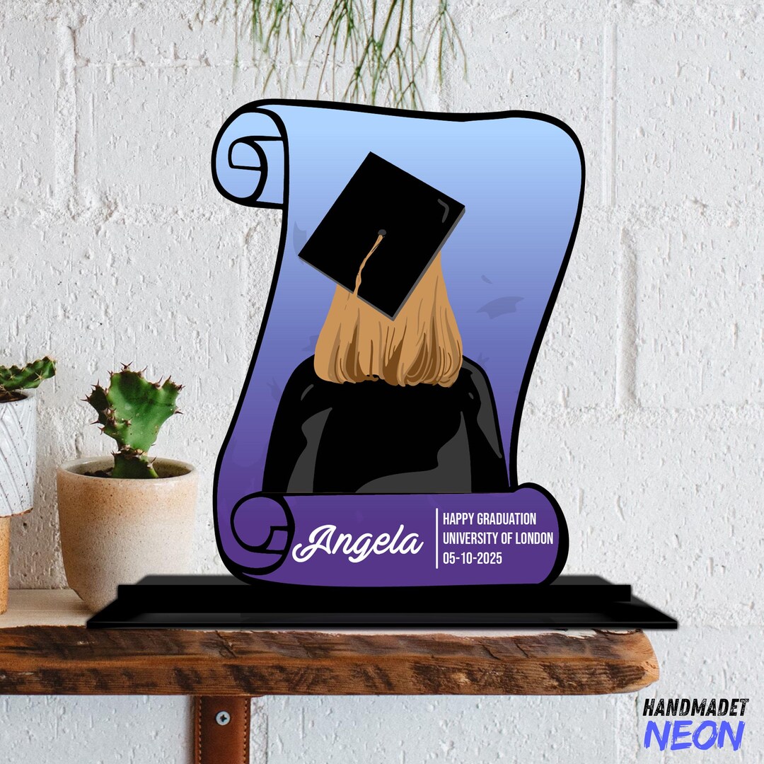 Custom Graduation Table Decor, Congratulations Metal Shelf Decor Home ...